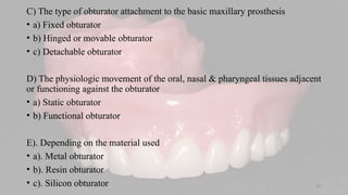 Maxillomandibular defects and treatment.pptx