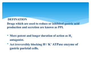 2.PROTON PUMP INHIBITOR. UNIT 01 # PMC-1# SEM 5TH | PPT