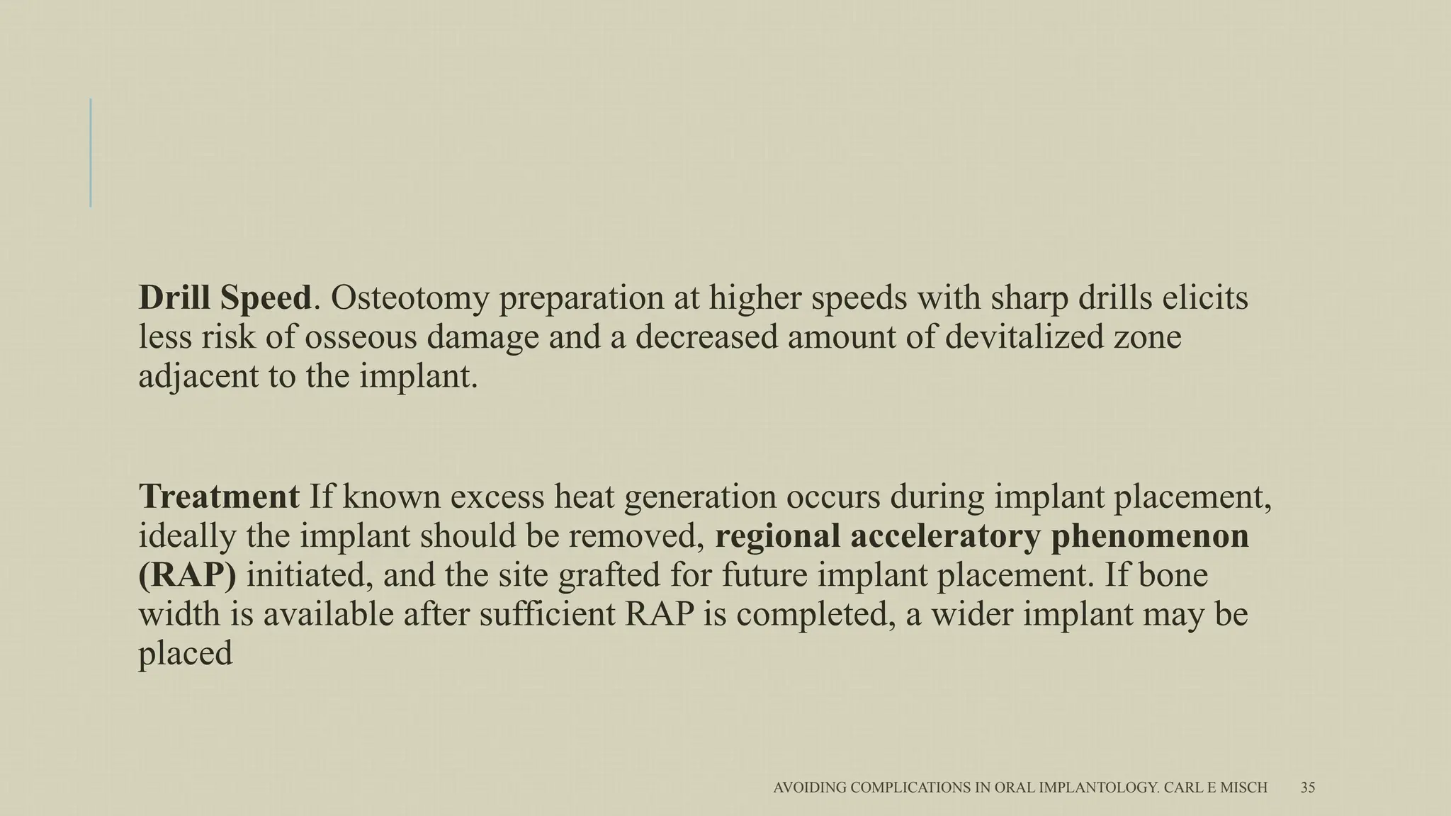 Complications and their management in implantology | PPTX
