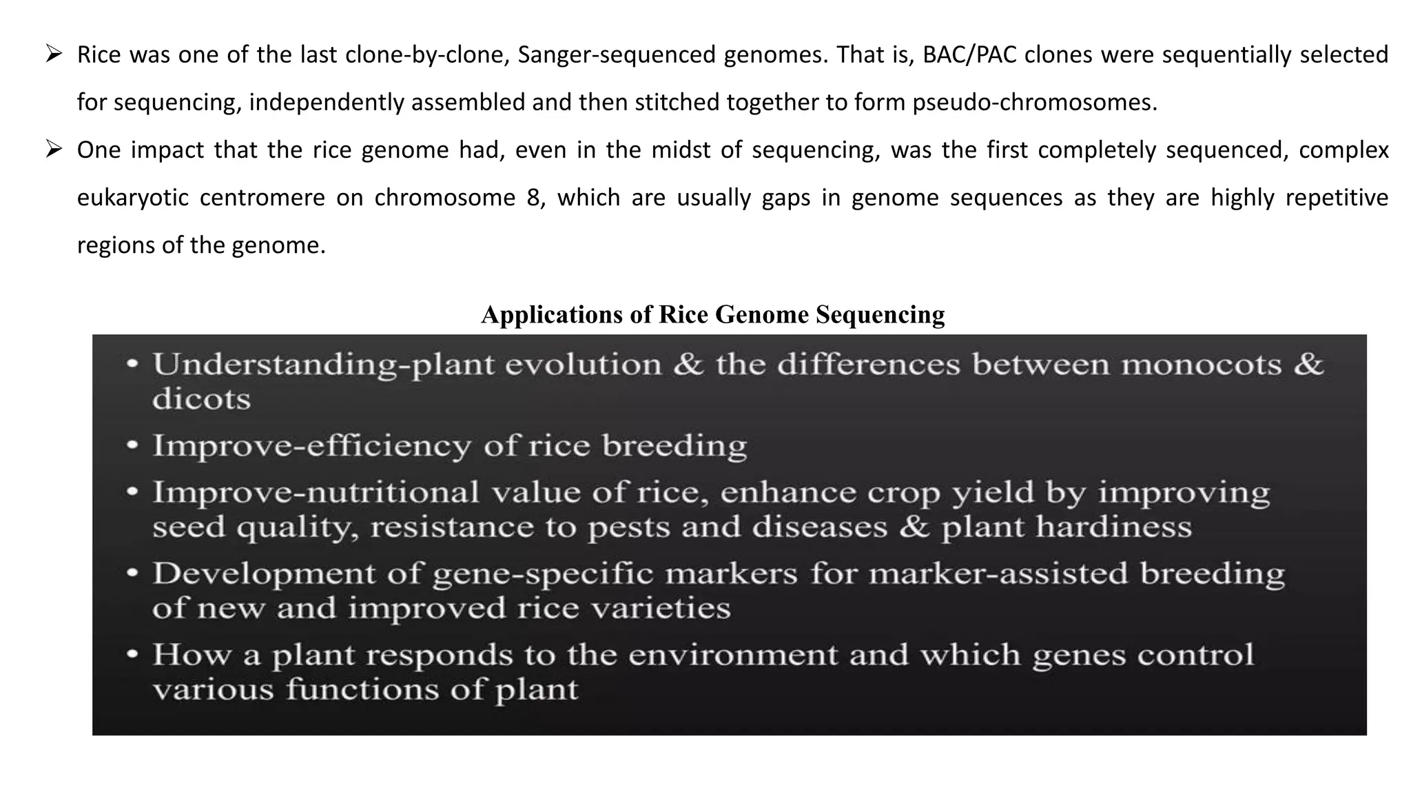 Arabidopsis genome sequencing and rice gemome sequnsing projects | PDF