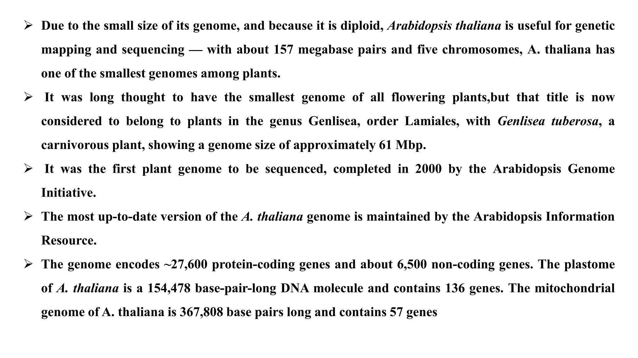 Arabidopsis genome sequencing and rice gemome sequnsing projects | PDF