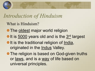 Birth of Hinduism, Religions, Religious Experiences spirituality | PPT