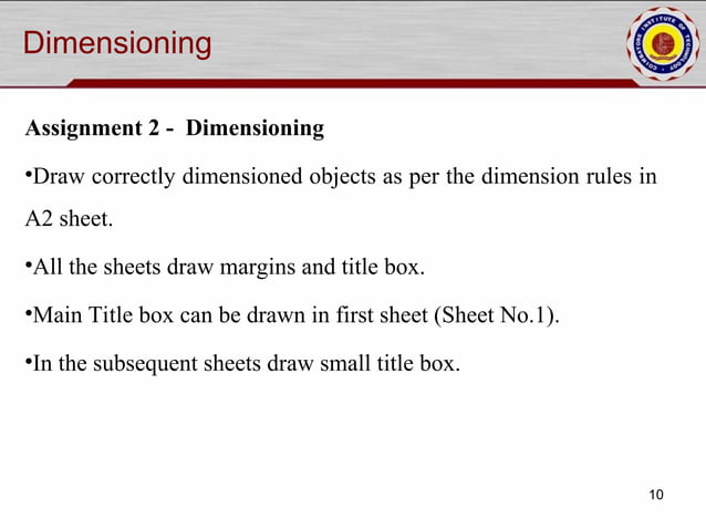 Rules of dimensioning system and its different types | PPT