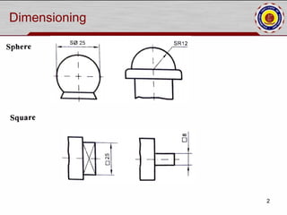 Rules of dimensioning system and its different types | PPT