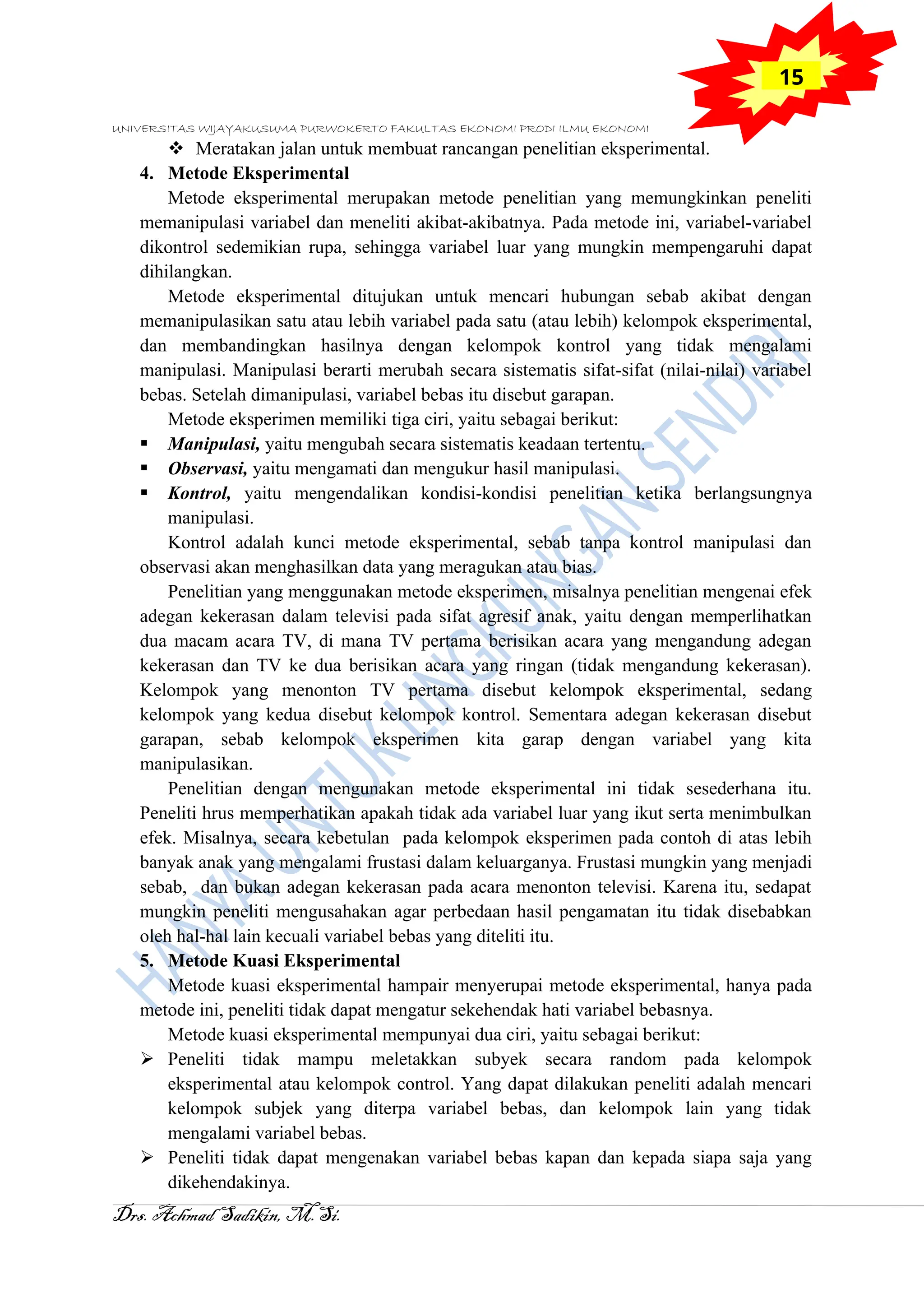 CONTOH BAB 3 METODOLOGI PENELITIAN QUARTO | PDF