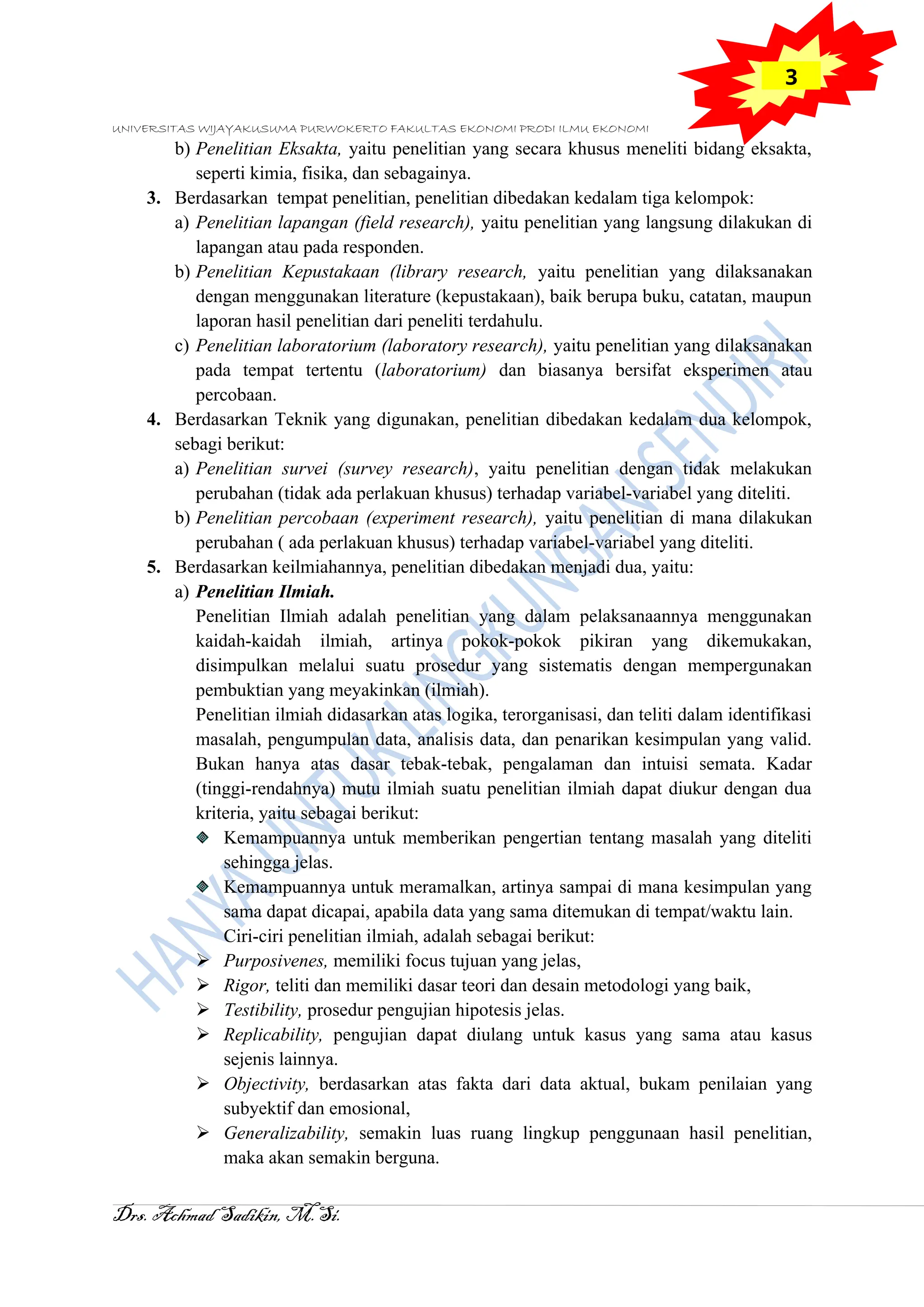 CONTOH BAB 3 METODOLOGI PENELITIAN QUARTO | PDF