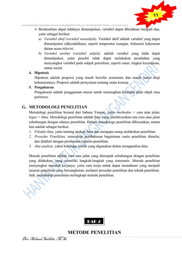 CONTOH BAB 3 METODOLOGI PENELITIAN QUARTO | PDF