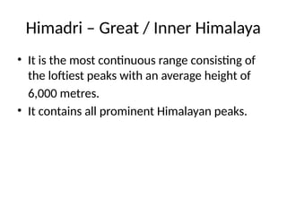 09 Physical Features of india in detail. | PPTX