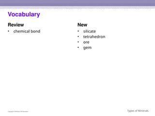 2. Earth Science Intro Types of Minerals | PPT