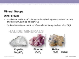 2. Earth Science Intro Types of Minerals | PPT