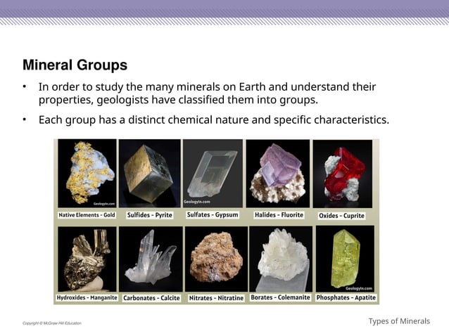 2. Earth Science Intro Types of Minerals | PPT