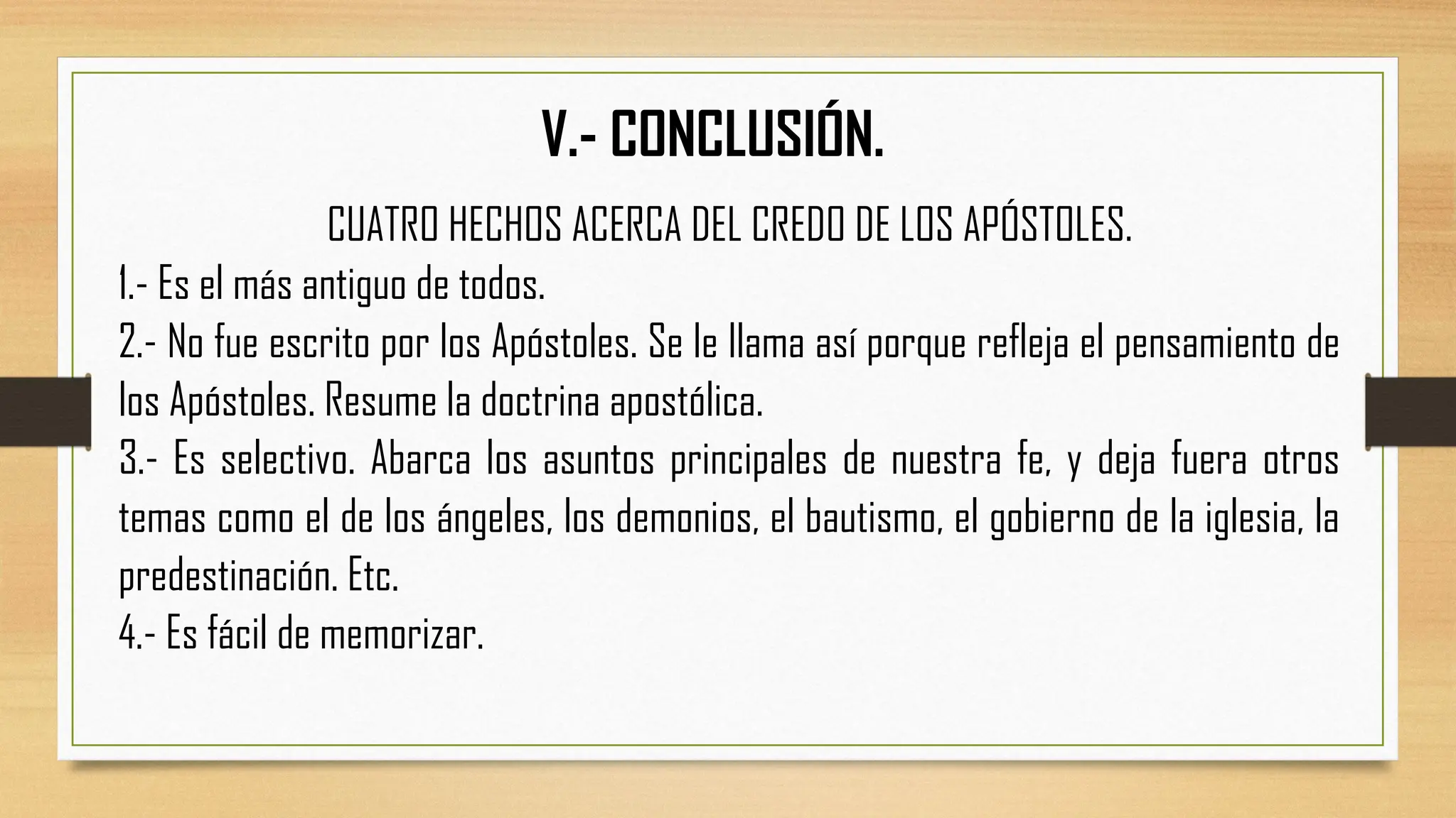 2.- EL CREDO DE LOS APÓSTOLES-DOCTRINA BASICA | PPTX