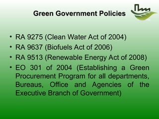 Green Technology on Green Government .ppt