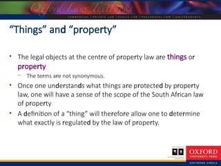 2. Property and Things - Definitions - Chapter 2 - Notes.pptx