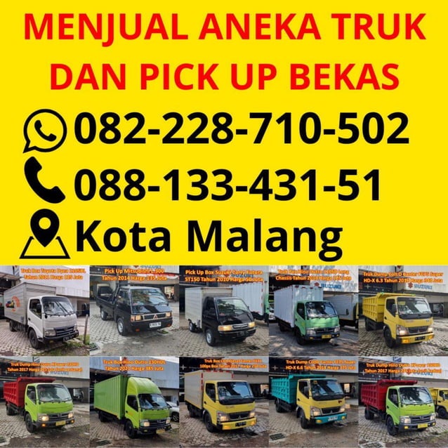 WA 082.228.710.502 Showroom Mobil Truk Bekas Harga 200 Jutaan di Malang | PDF