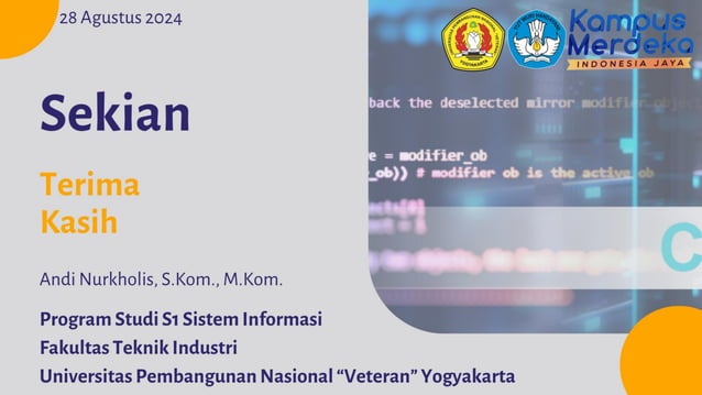 Dasar-Dasar Pemrograman - 2 Pengantar Algoritma | PPT