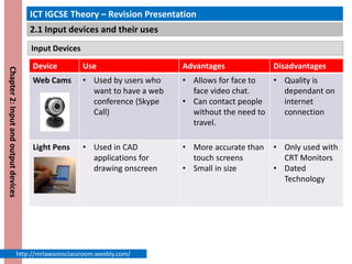 ICT Year 10 2.1 input devices and their uses | PDF