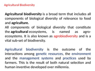 Biodiversity and its importance in environment | PPTX