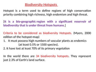 Biodiversity and its importance in environment | PPTX