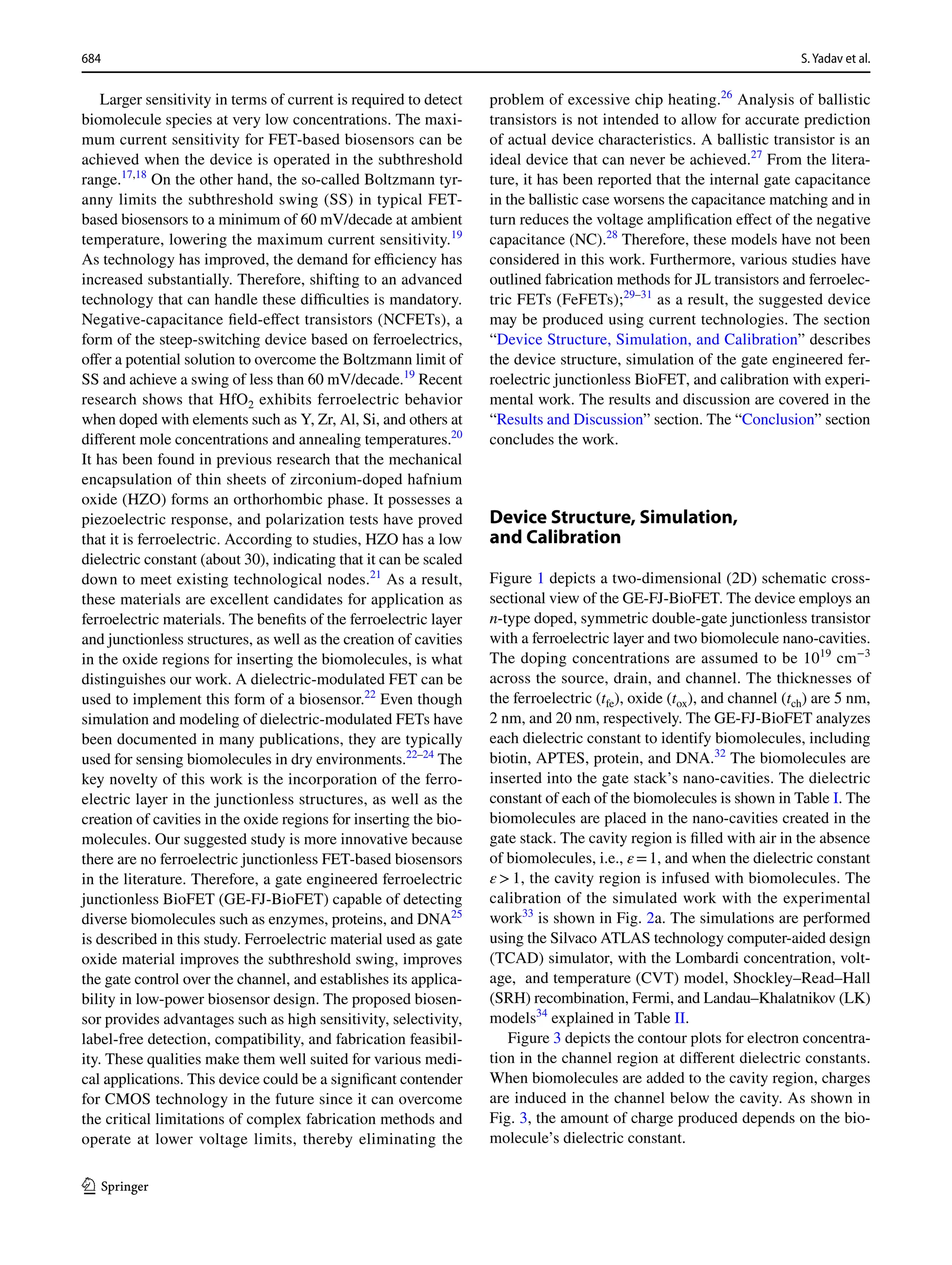Nanowire FET based BioSensor for label free Detection | PDF