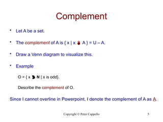 sets ppt for grade 7 students set operationd | PPTX