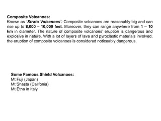 TYPES OF VOLCANOES. Active Volcanoes examples | PPT