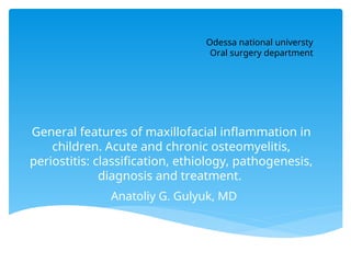 Maxiofacial inflammation_Odontogenic__disorders__ENT module | PPT