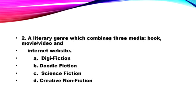 21st Century Literature Grade 12 Subject | PPTX | Genres