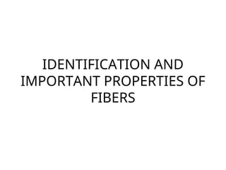 Textile Fiber Identification testing method | PPT