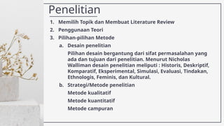 2. mini riset (penelitian mini) research mini pptx | PPTX