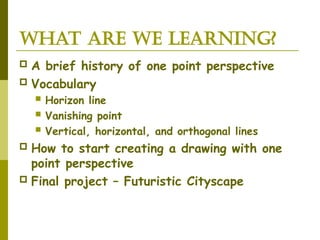 One Point Perspective Presentation Perspective | PPT | Drawing and ...