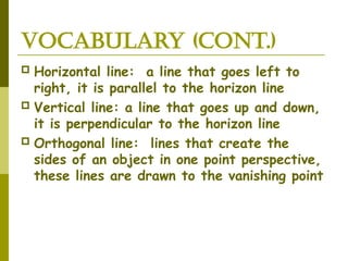 One Point Perspective Presentation Perspective | PPT