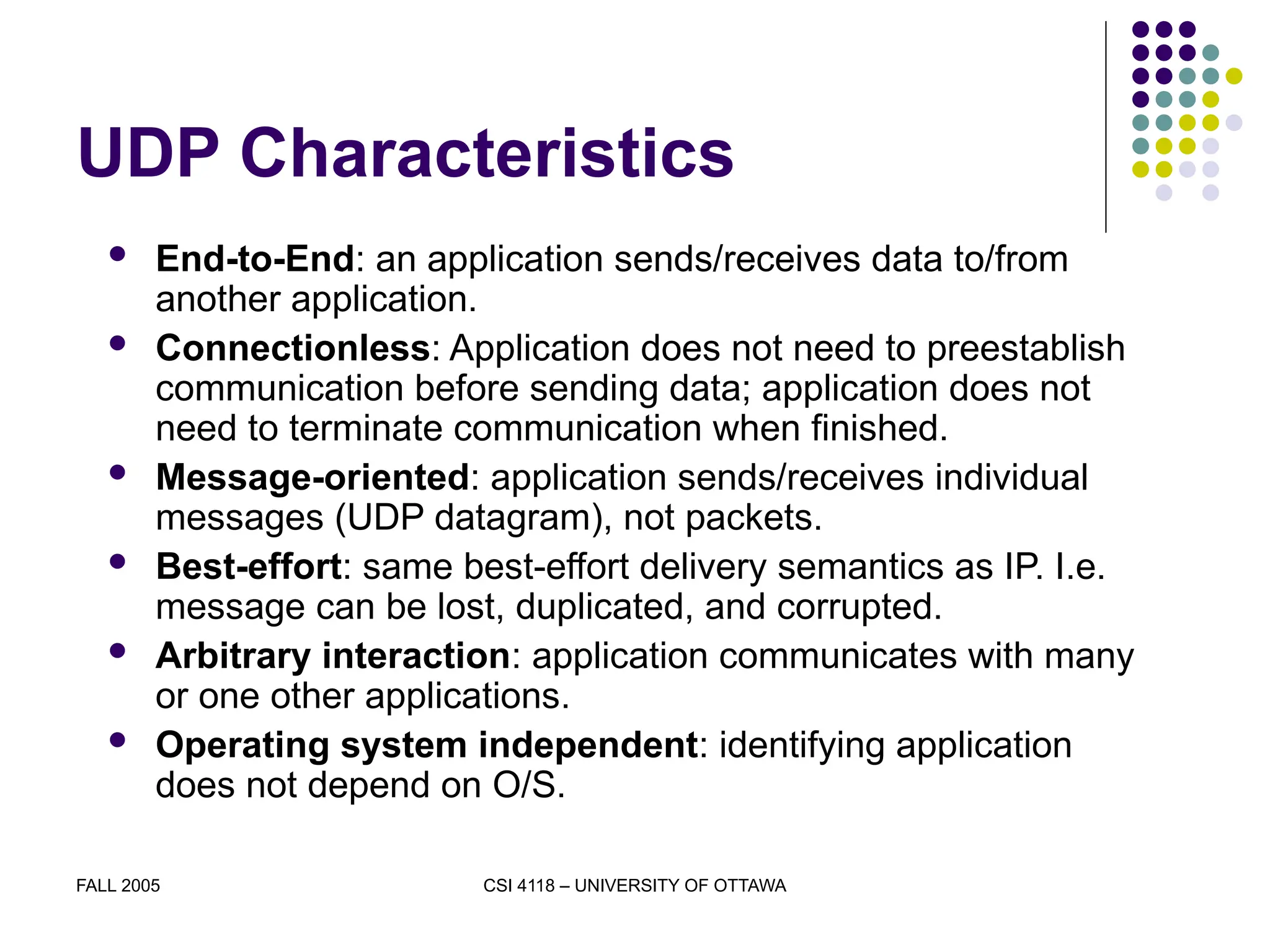 Udp Protocol Description In Computer Network Ppt Computer Networking Computing