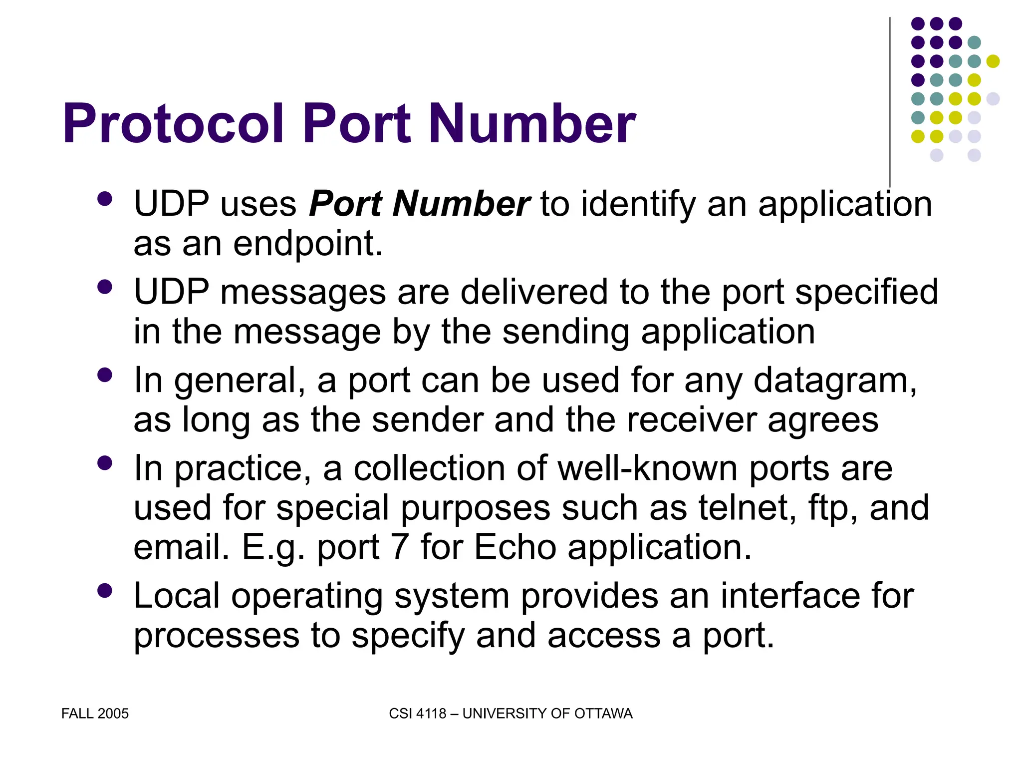 UDP protocol description in computer network | PPT