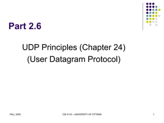 UDP protocol description in computer network | PPT | Computer Networking | Computing