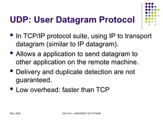 UDP protocol description in computer network | PPT | Computer Networking | Computing