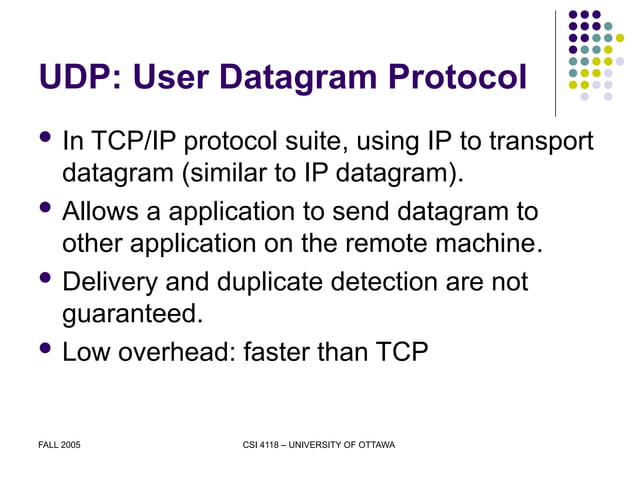 Udp Protocol Description In Computer Network Ppt Computer 0612