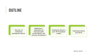 Institutional Developments & Reforms in Pakistan | PPTX