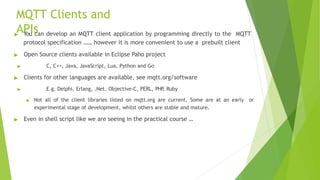 MQTT(Message queuing and telemetry transport) | PPT