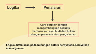 Materi mata kuliah Logika - Pertemuan 2.pptx