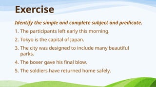 2. Sentence Structure, subject and predicate.pptx