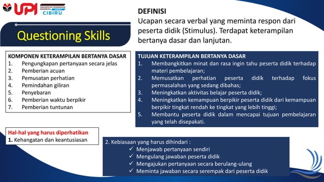 Basic Teaching Skill atau keterampilan dasar mengajar | PPT