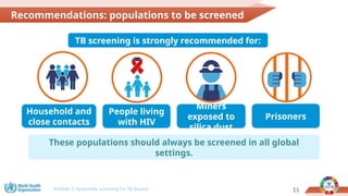 Systematic screening for TB disease in adults | PPTX