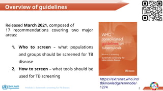 Systematic screening for TB disease in adults | PPTX