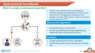 Systematic screening for TB disease in adults | PPTX