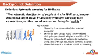 Systematic screening for TB disease in adults | PPTX