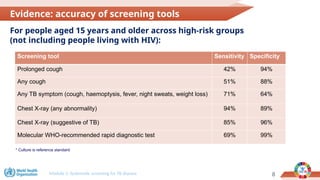 Systematic screening for TB disease in adults | PPTX