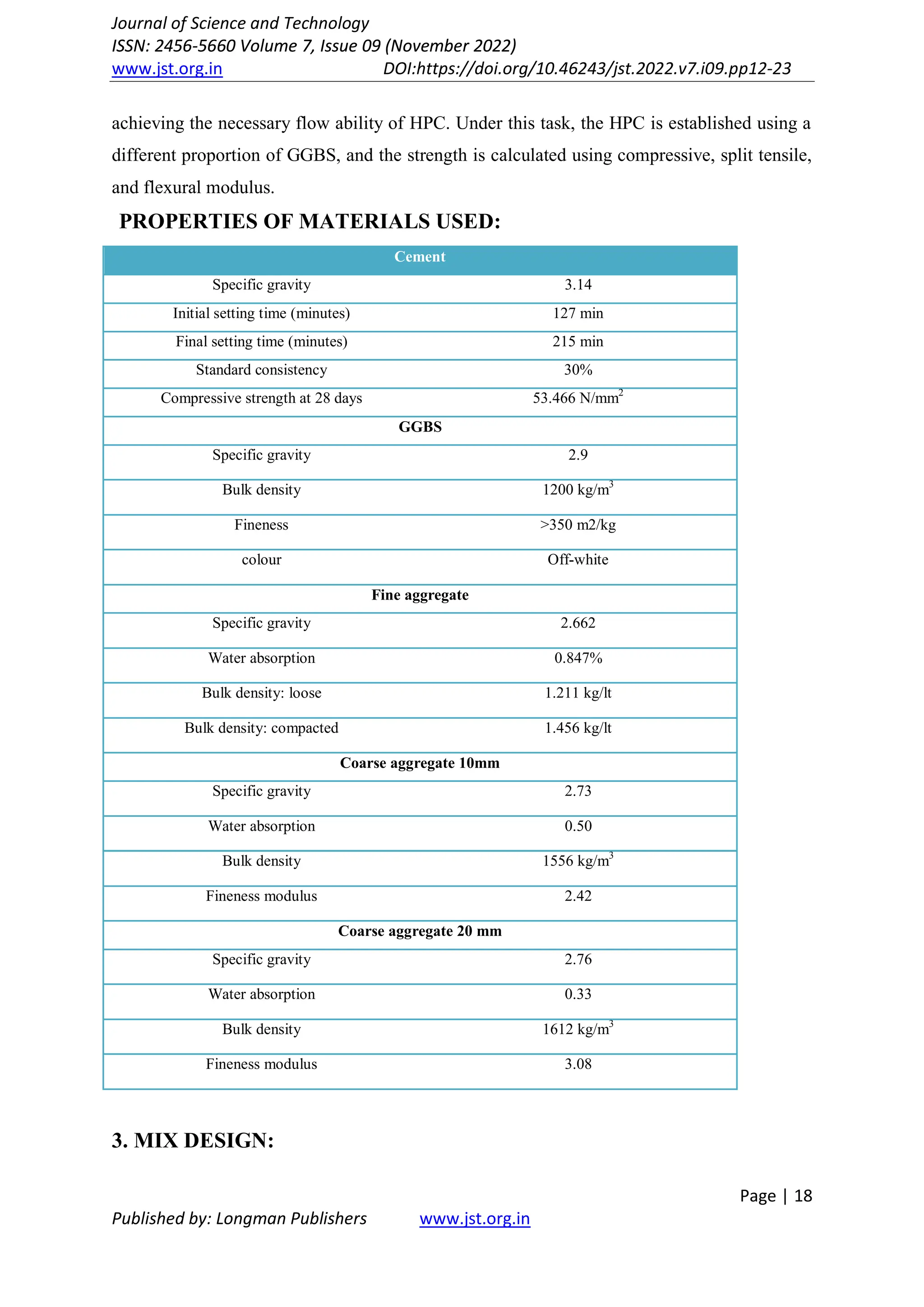 Application of Ground Granulated Blast Furnace Slag (GGBS) In High ...