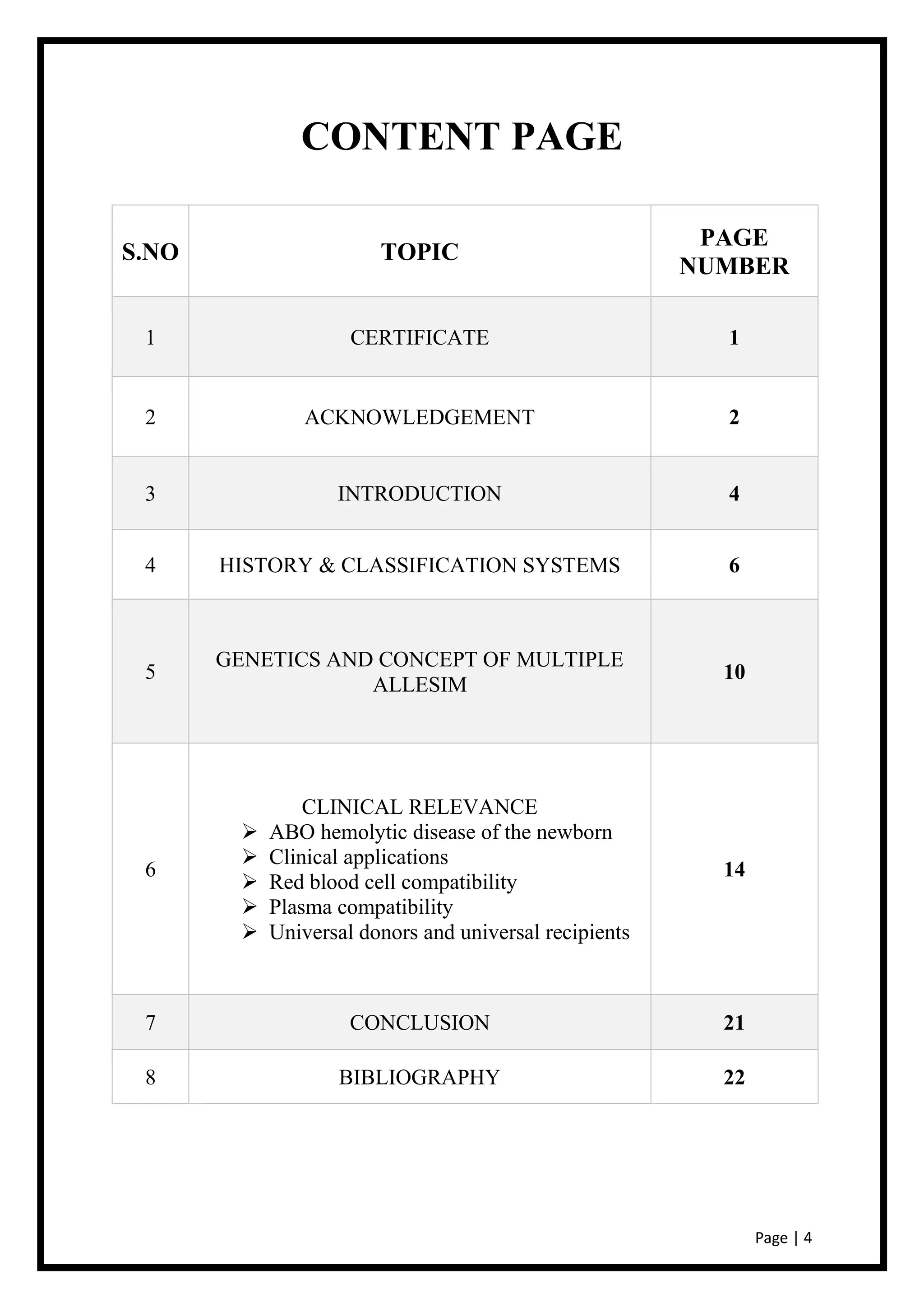 ABO Blood Grouping Biology Investigatory Project Class XII(12) | PDF