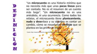 EL-MICROCUENTO, características y elementos constitutivos | PPTX